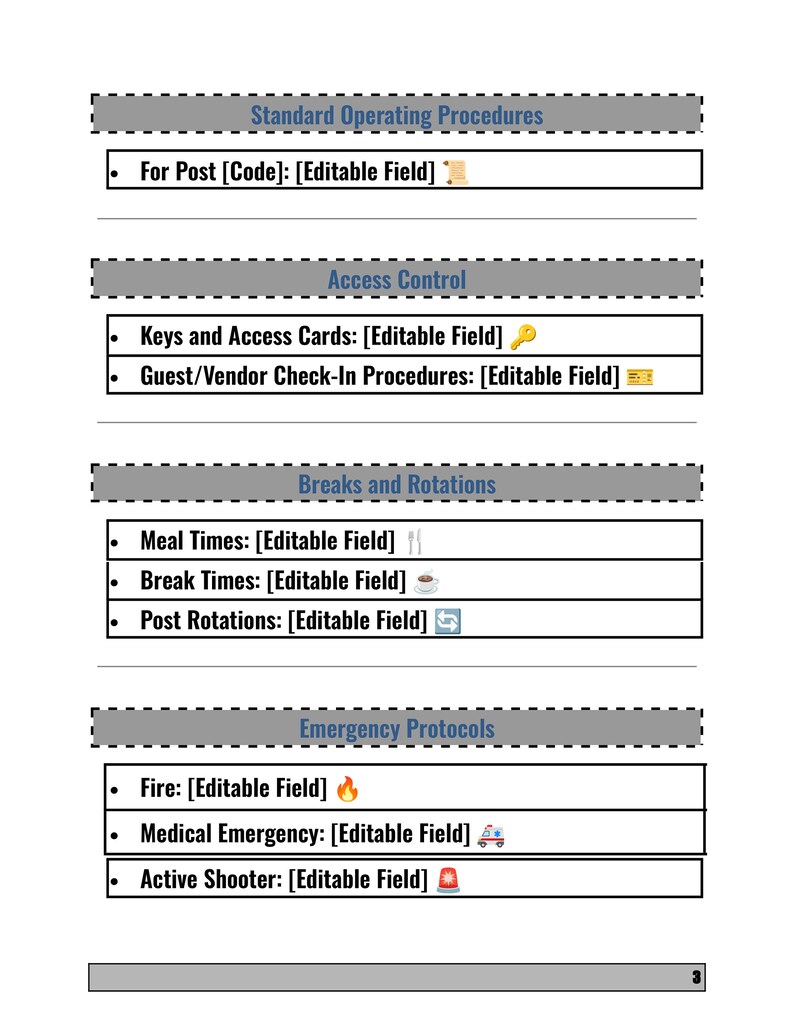 Ultimate Security Post Order Template: Editable, Customizable, for ...