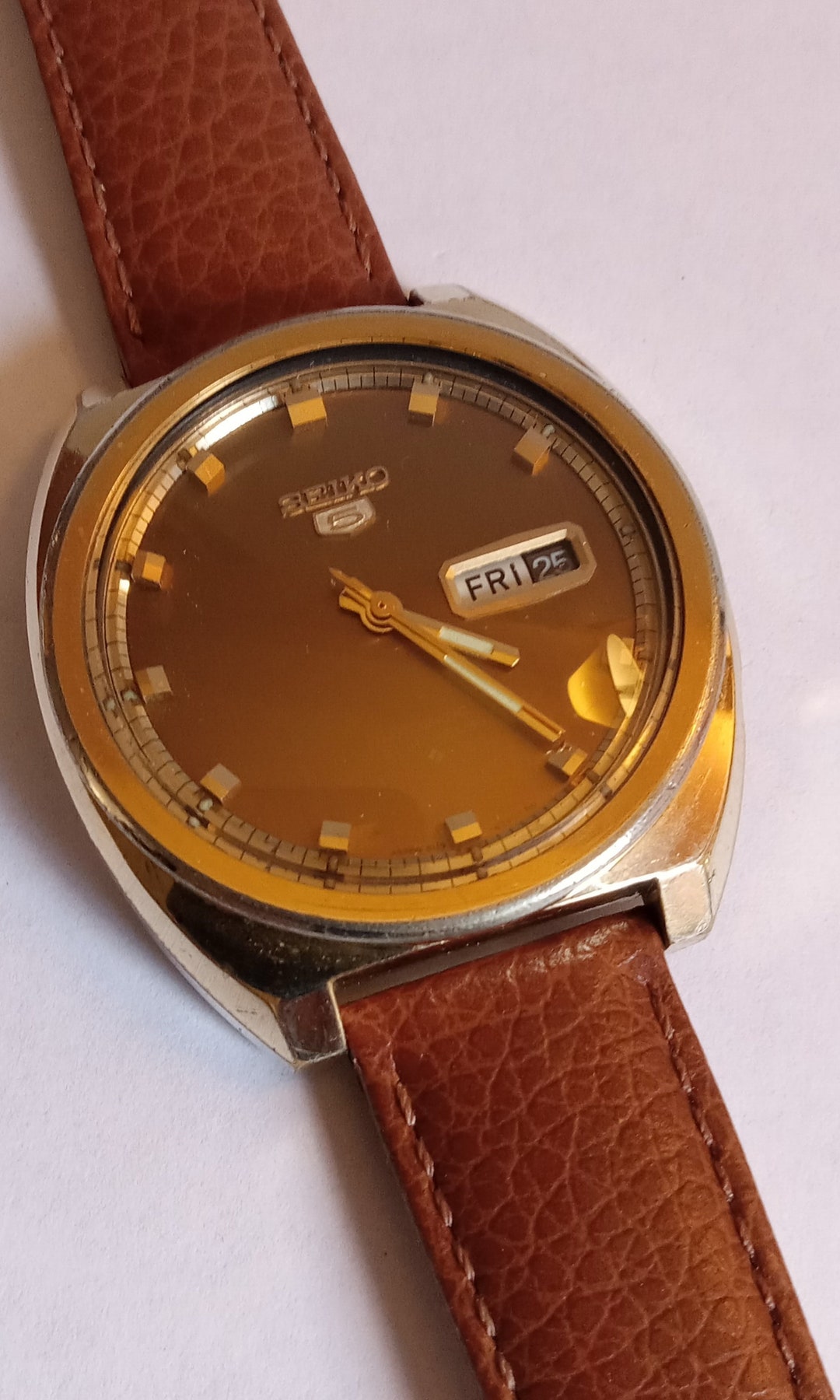 Vintage 6119 Seiko 5 Five 8270 Gold Case Wristwatch Automatic - Etsy