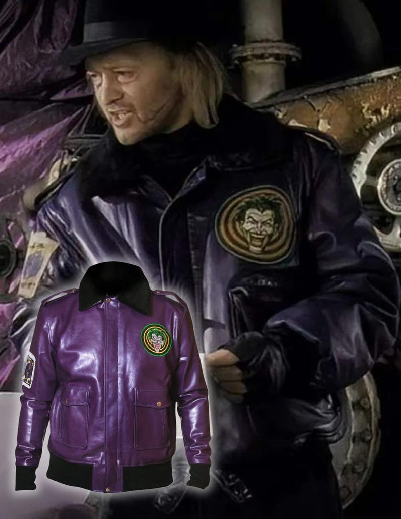 Handmade Joker Goon Purple Bomber Jacket – FINEST CRAFTSMANSHIP With ...