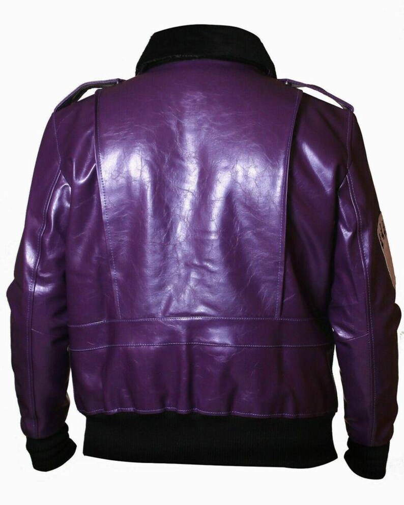 Handmade Joker Goon Purple Bomber Jacket – FINEST CRAFTSMANSHIP With ...