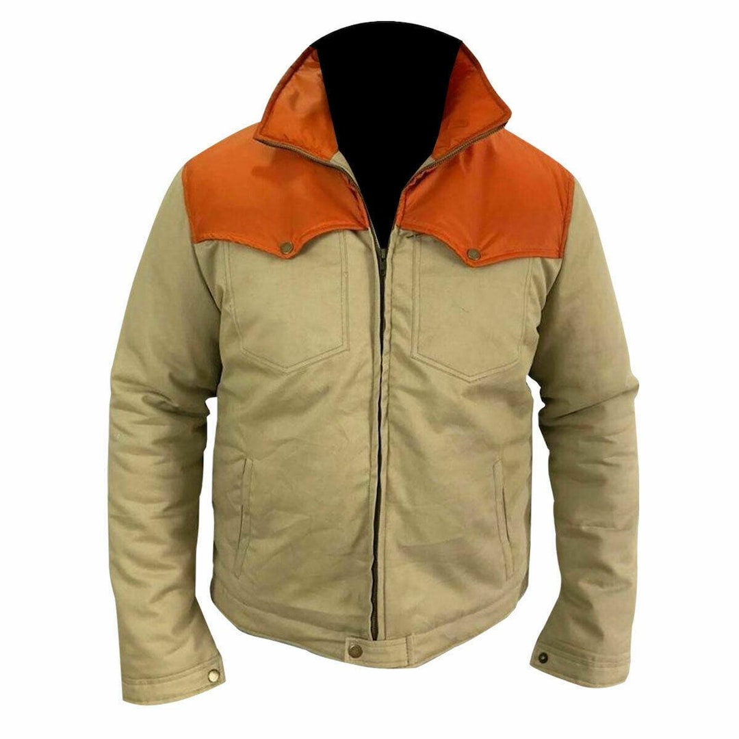 John Dutton Inspired Men's Quilted Cotton Jacket Yellowstone Style Coat ...