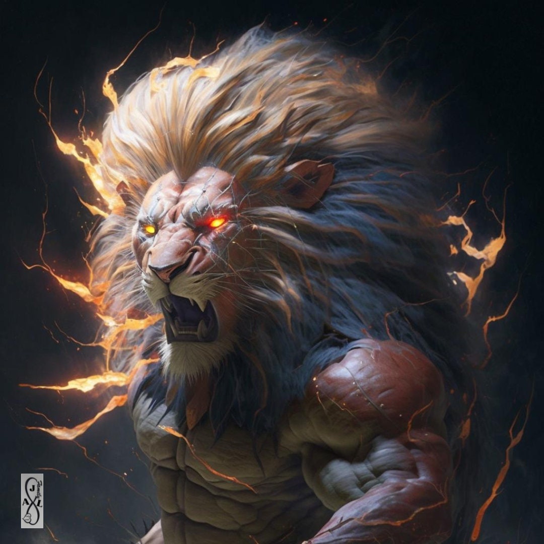 Super Saiyan Lion Mufasa - Etsy