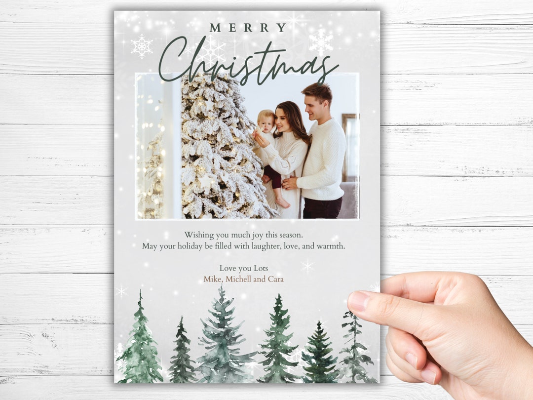 Editable Christmas Card Christmas Family Card Printable Christmas Card ...