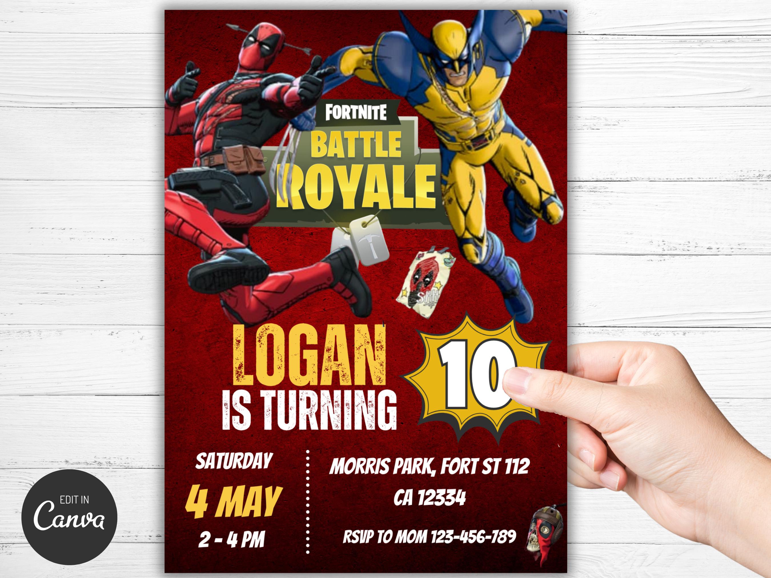 Deadpool Birthday Invitation Deadpool Invitation Birthday Deadpool ...