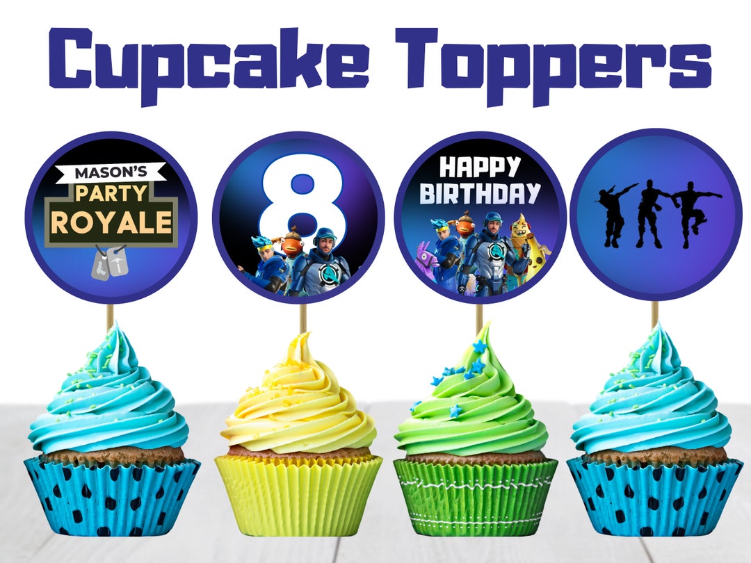 Gaming Cupcake Toppers Birthday Favors Gaming Party Cupcakes Gaming ...