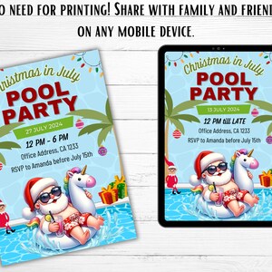 Christmas in July Invitation Christmas in July Invitation Birthday ...