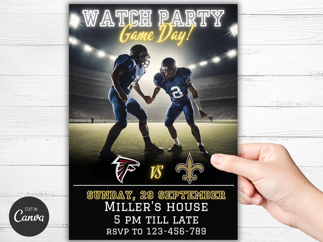 Football Watch Party Invitation Football Invitation Watch Party Invite ...