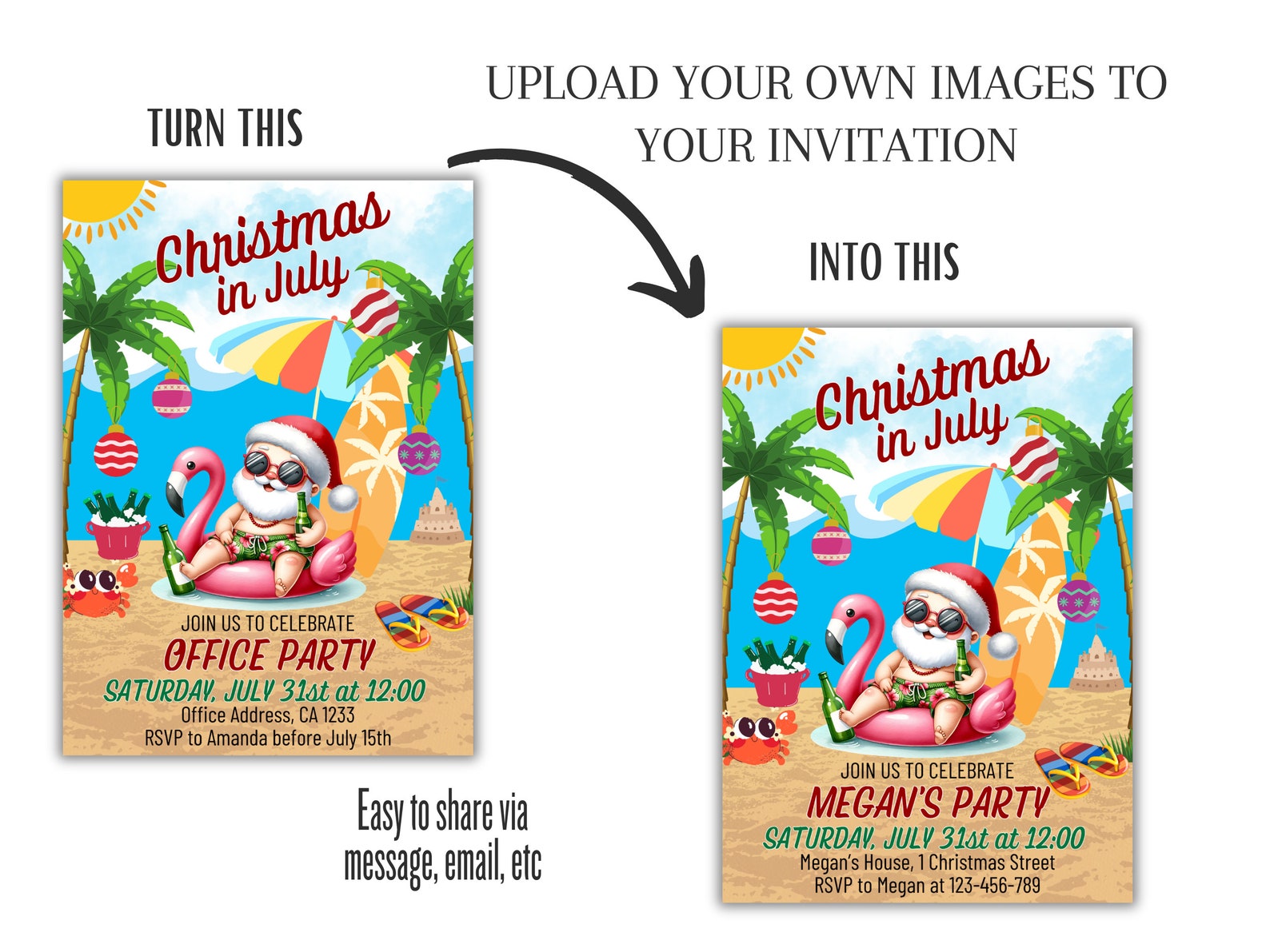 Christmas in July Invitation Christmas in July Invitation Birthday ...