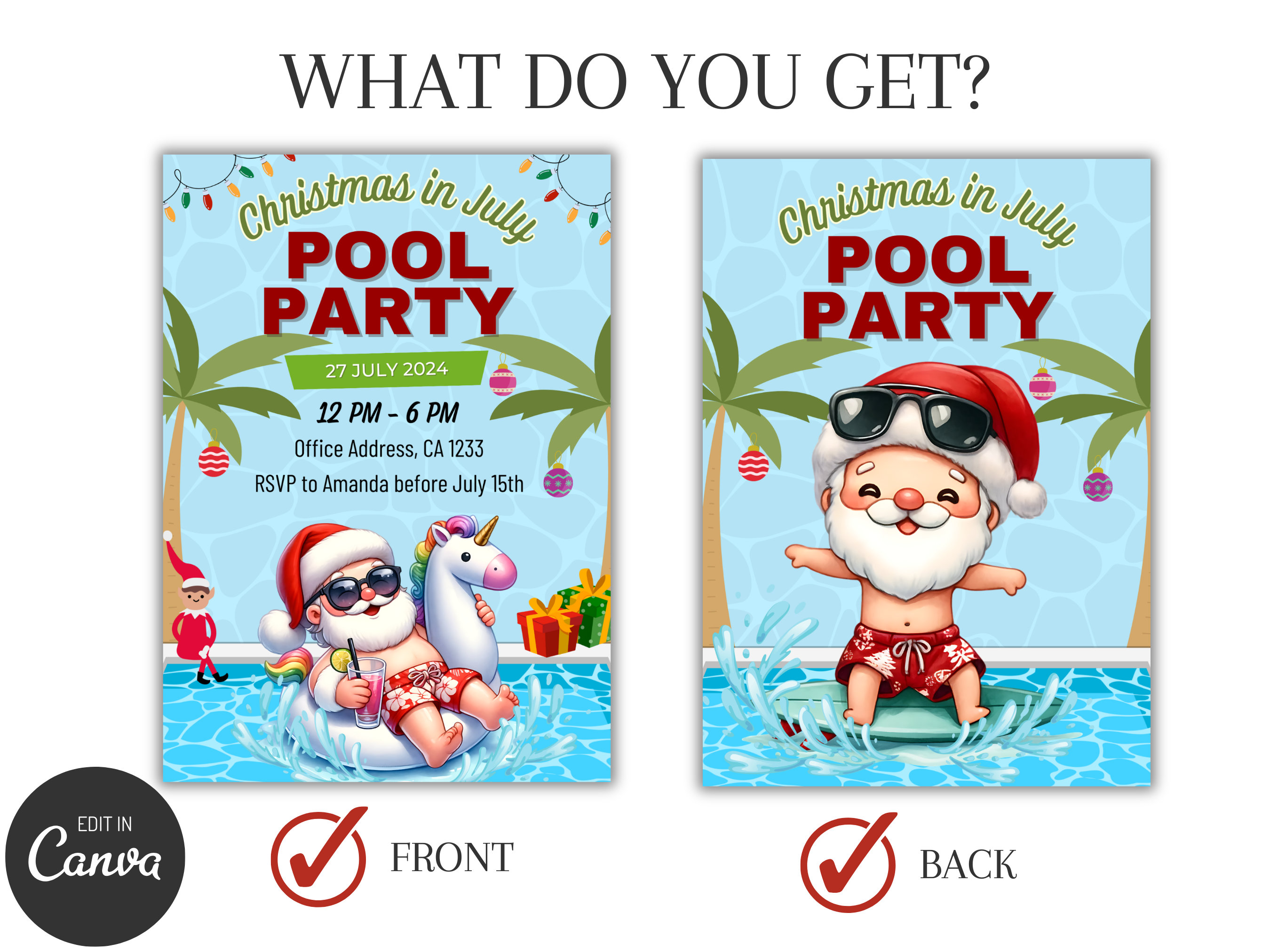 Christmas in July Invitation Christmas in July Invitation Birthday ...