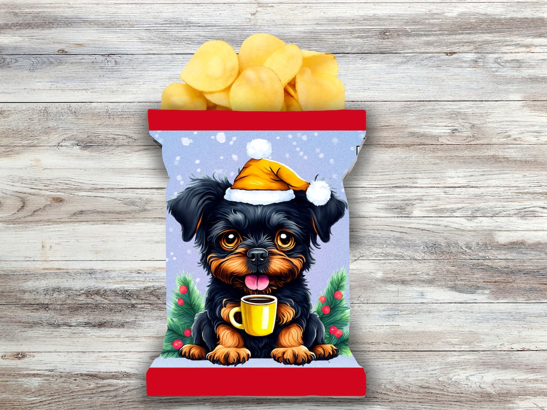Christmas Chip Bag Wrapper Holiday Chip Bag Wrapper Party Favors ...