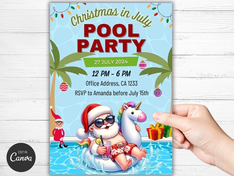 Christmas in July Invitation Christmas in July Invitation Birthday ...
