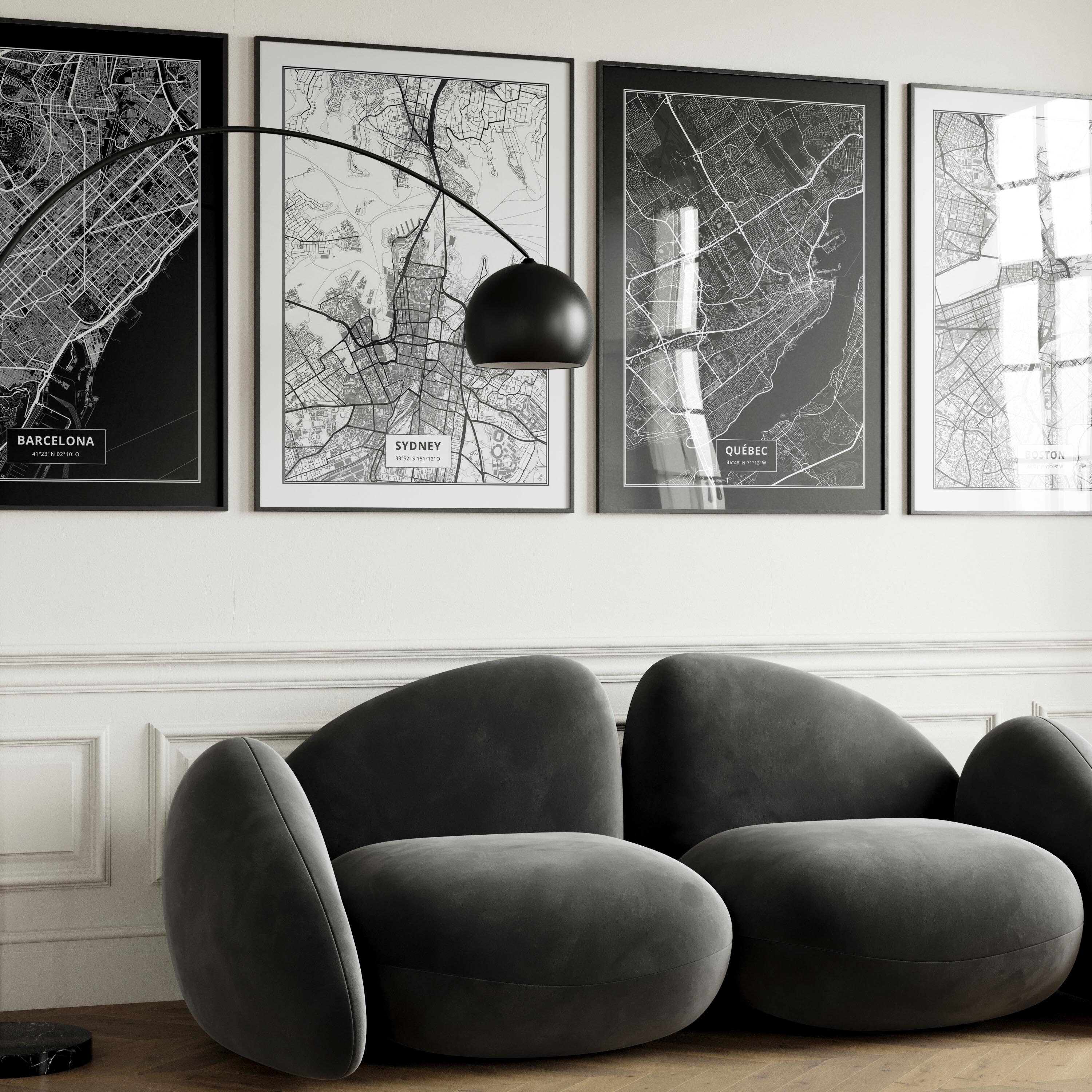 QUEBEC Map Physical Paper Poster, Premium Quebec City Poster Wall Art ...