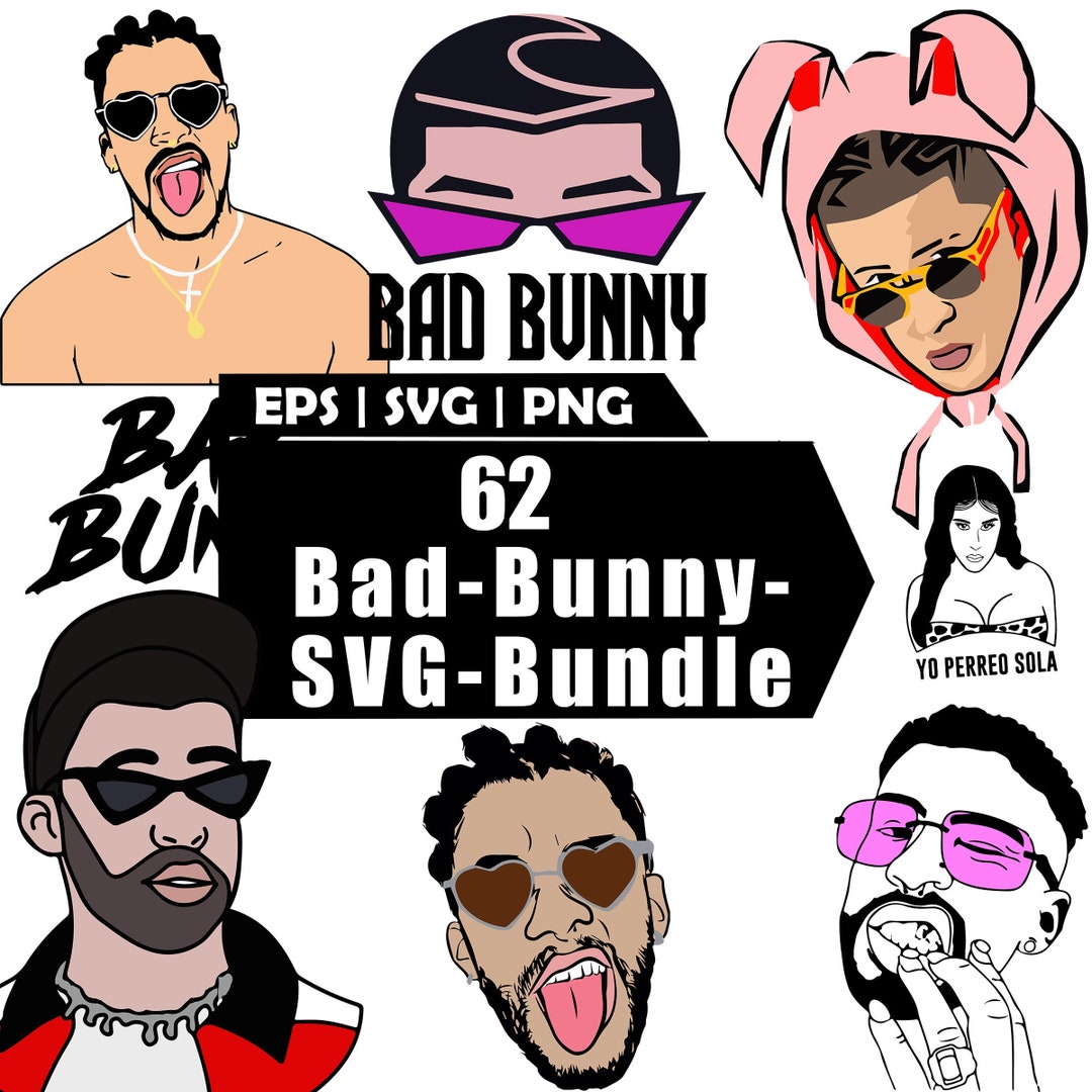 Bad Bunny SVG Bad Bunny PNG Files Bad Bunny Clipart Face Svg for Cricut ...