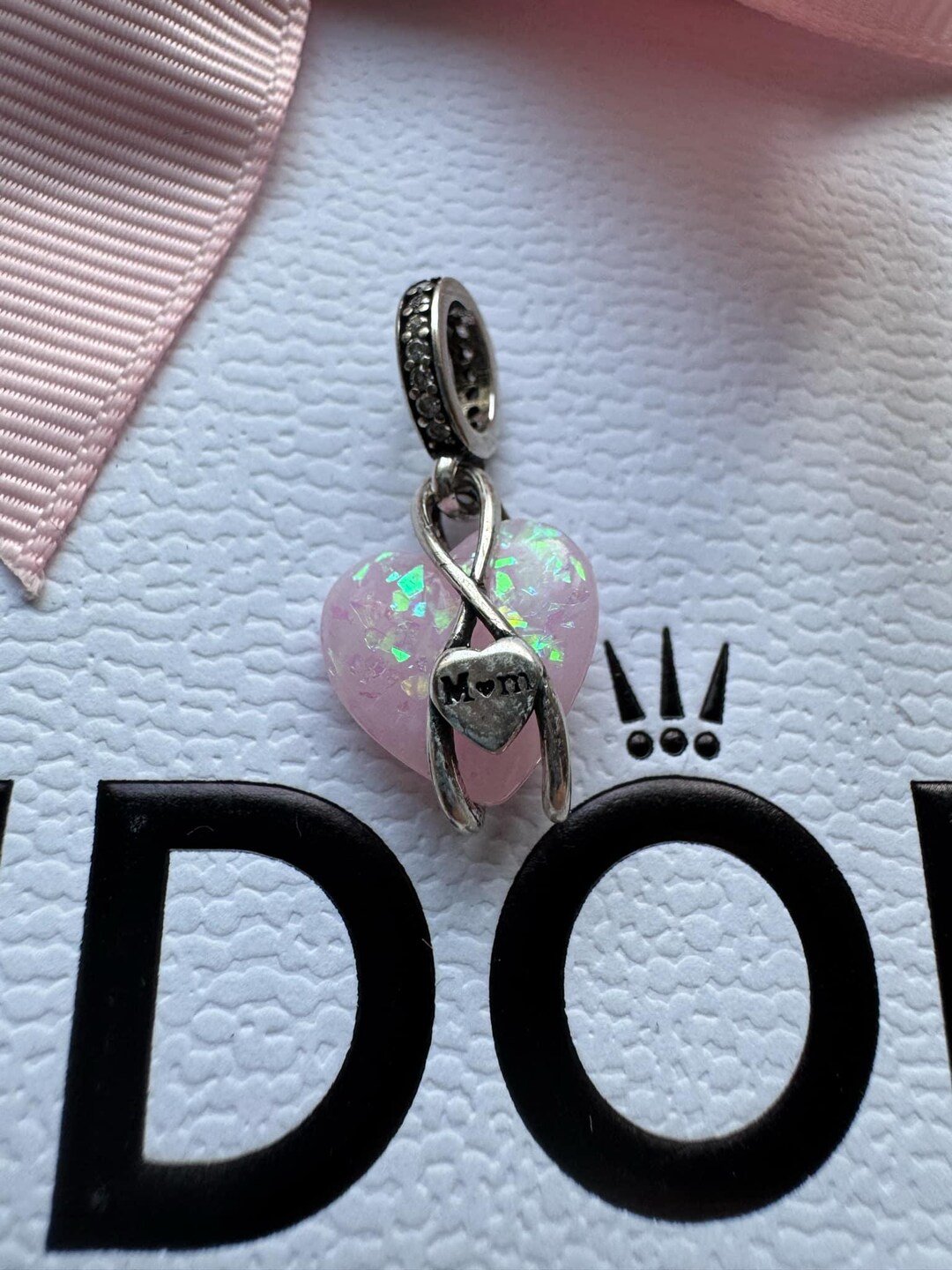 Elegant Opal Dangle Bead “mother’s Heart” – Charm for Pandora Bracelet ...
