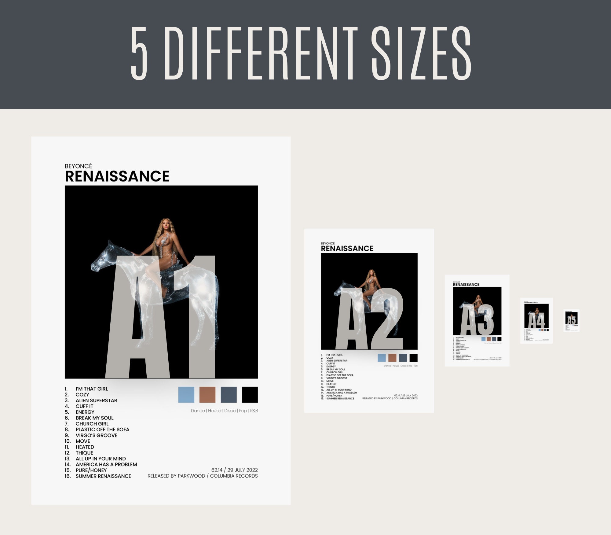 Renaissance Beyonce Album Cover Poster, Music Album Cover sold by Jo ...