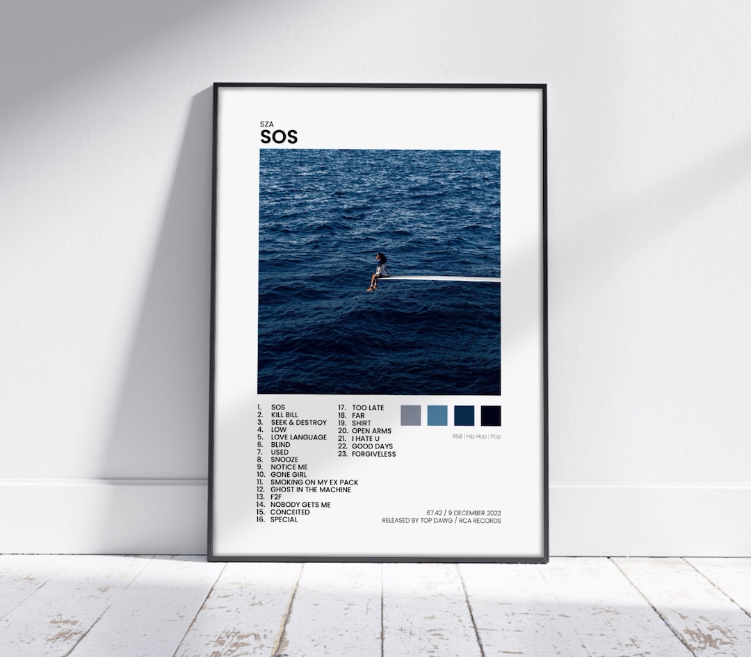 SOS SZA Album Cover Selfmade Poster Music Album Cover Wall Decoration ...