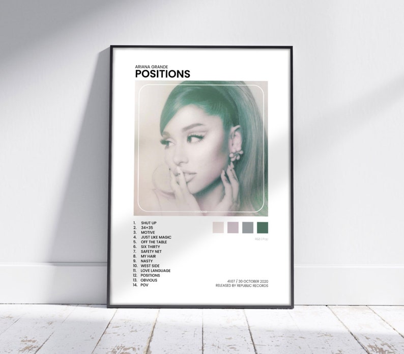 POSITIONS Ariana Grande Album Cover Selfmade Poster Music Album Cover ...