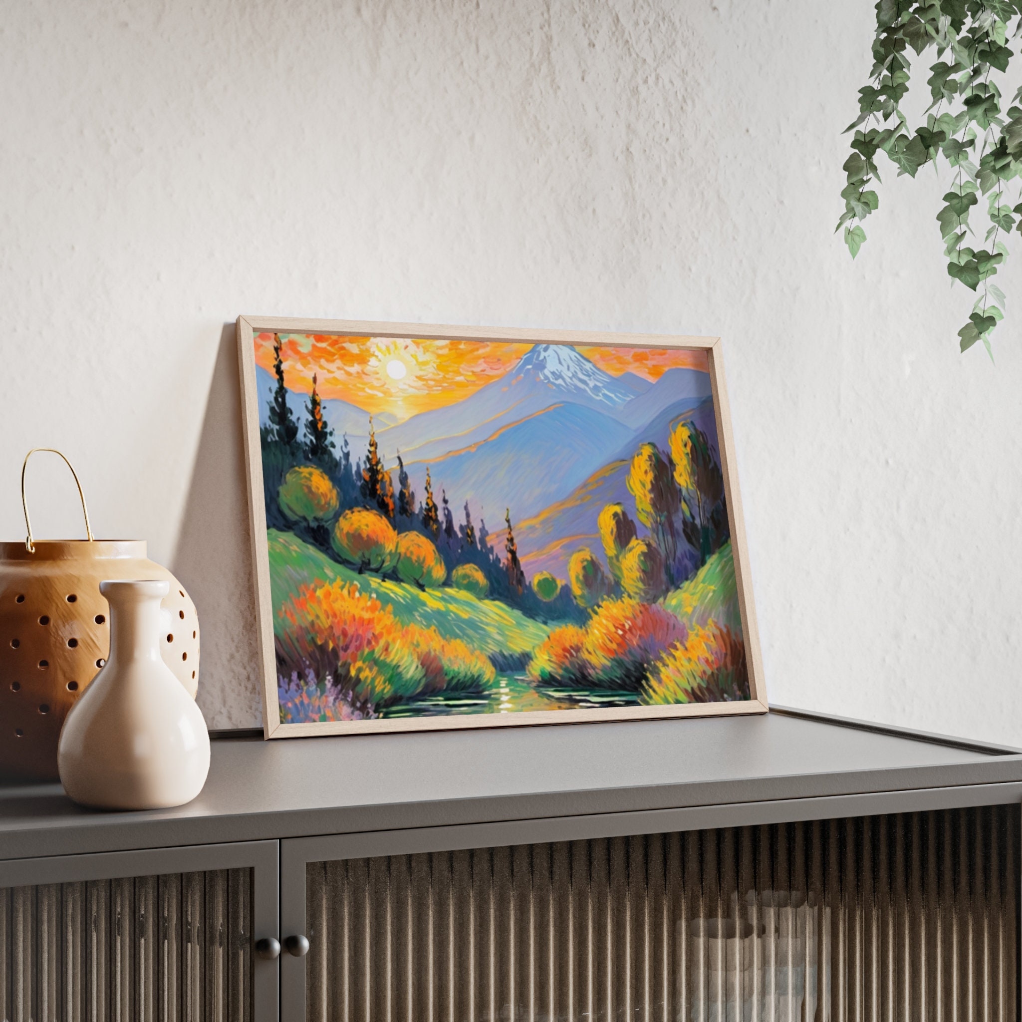 Grand Rising and Shining Poster With Wooden Frame Affirmation - Etsy