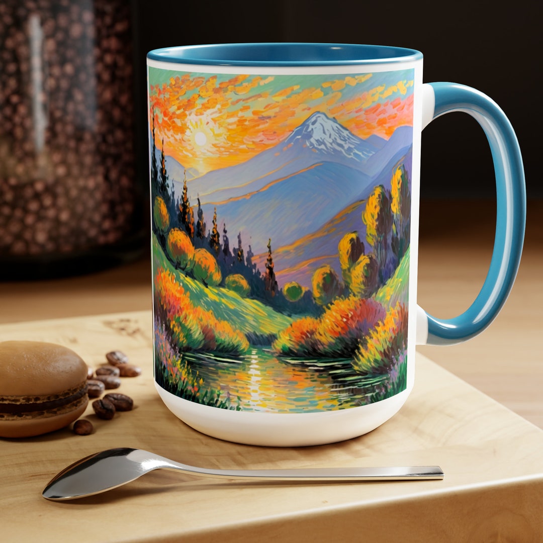 Grand Rising and Shining Two-tone Coffee Mug, 15oz Classic Mug ...