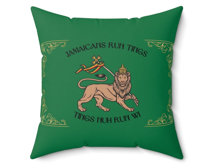 Rasta Lion Pillow, Rasta Colors Pillow, Rastafari-double Sided Lion of ...