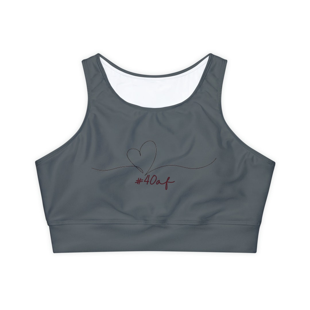 40 Af Fully Lined, Padded Sports Bra (AOP) - Etsy