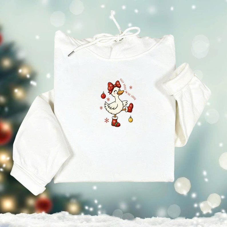 Silly Goose on the Loose Christmas Embroidery Design, Cute Goose ...