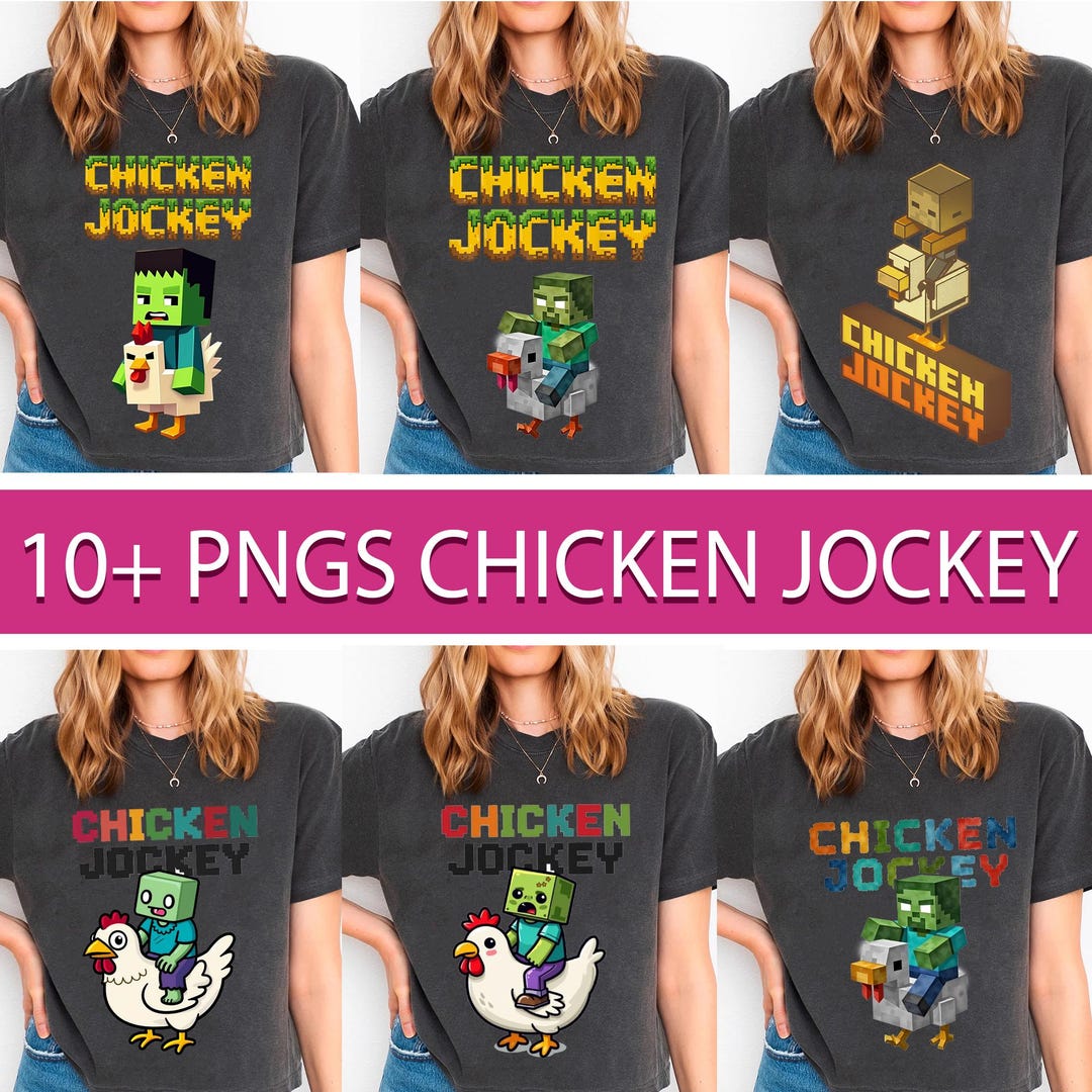 Minecraft Chicken Jockey Funny Bundle Png, Funny Minecraft Zombie ...