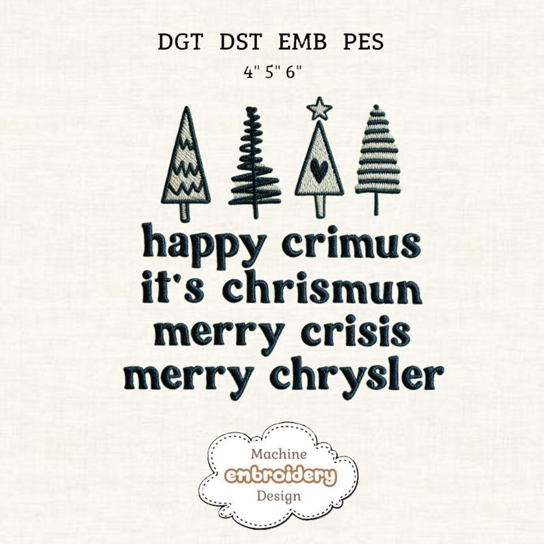 Happy Crimus, Merry Crisis Shirt, Funny Christmas Embroidery Design ...