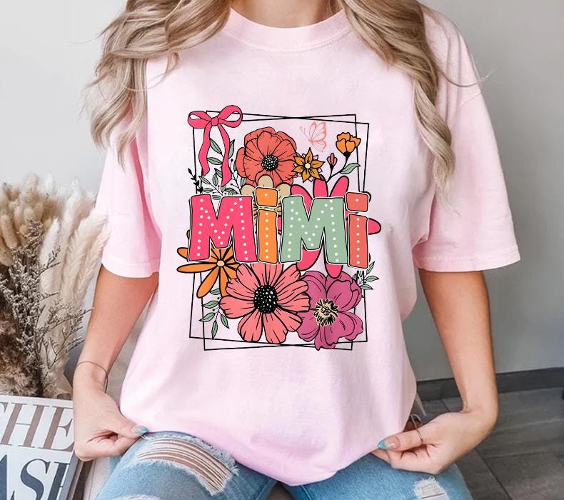 Mama Nana Gigi Mimi Floral Bundle Png, Mothers Day Png, Floral Gigi ...