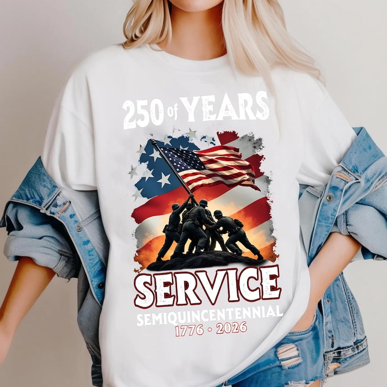 Memorial Day Shirt Png, 250th of Service Semiquincentennial 1776-2026 ...