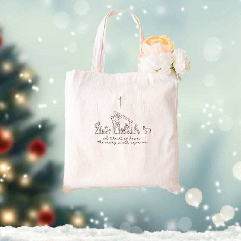 A Thrill of Hope the Weary World Rejoices Embroidery Design, Gift for ...