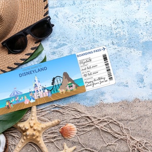 Personalised Custom Disneyland Theme Park Surprise Reveal Ticket - Etsy