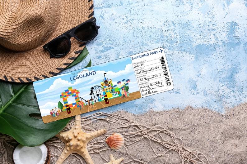 Personalised Custom Legoland Theme Park Surprise Reveal Ticket - Etsy