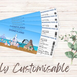 Personalised Custom Disneyland Theme Park Surprise Reveal Ticket - Etsy