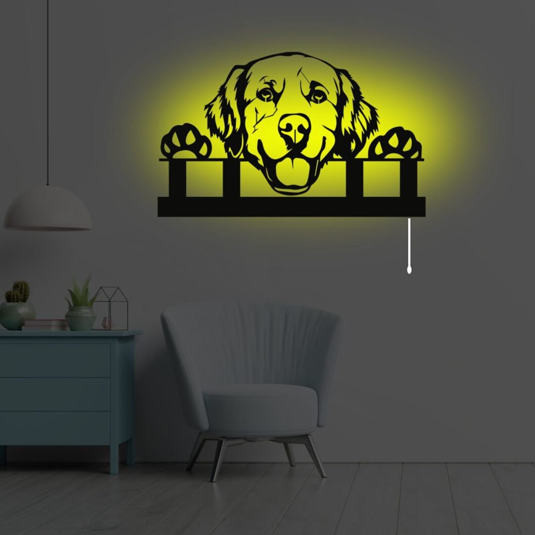 Wonderful Dog Metal Art Wall Sconces, Dog Led Wall Sconces, Unique ...