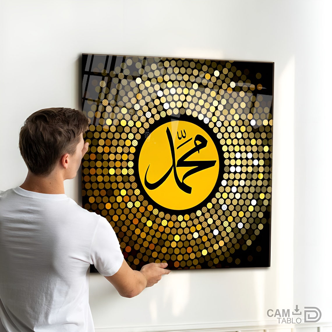 Prophet Muhammad pbuh Arabic Calligraphy Müslim Glass Art - Etsy Canada