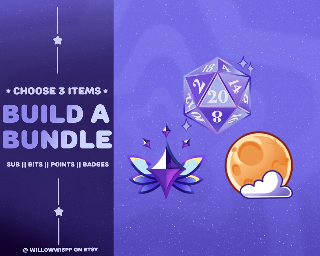 3x Build Your Own Emote/channel Point Set, Build a Bundle, Mix & Match (3) Items, Discord Roles ...