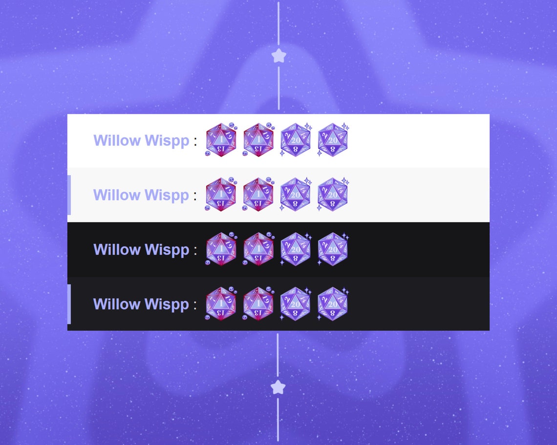 Purple D20 Sub Badge, Discord Roles Bits, Twitch Emote, Channel Point ...