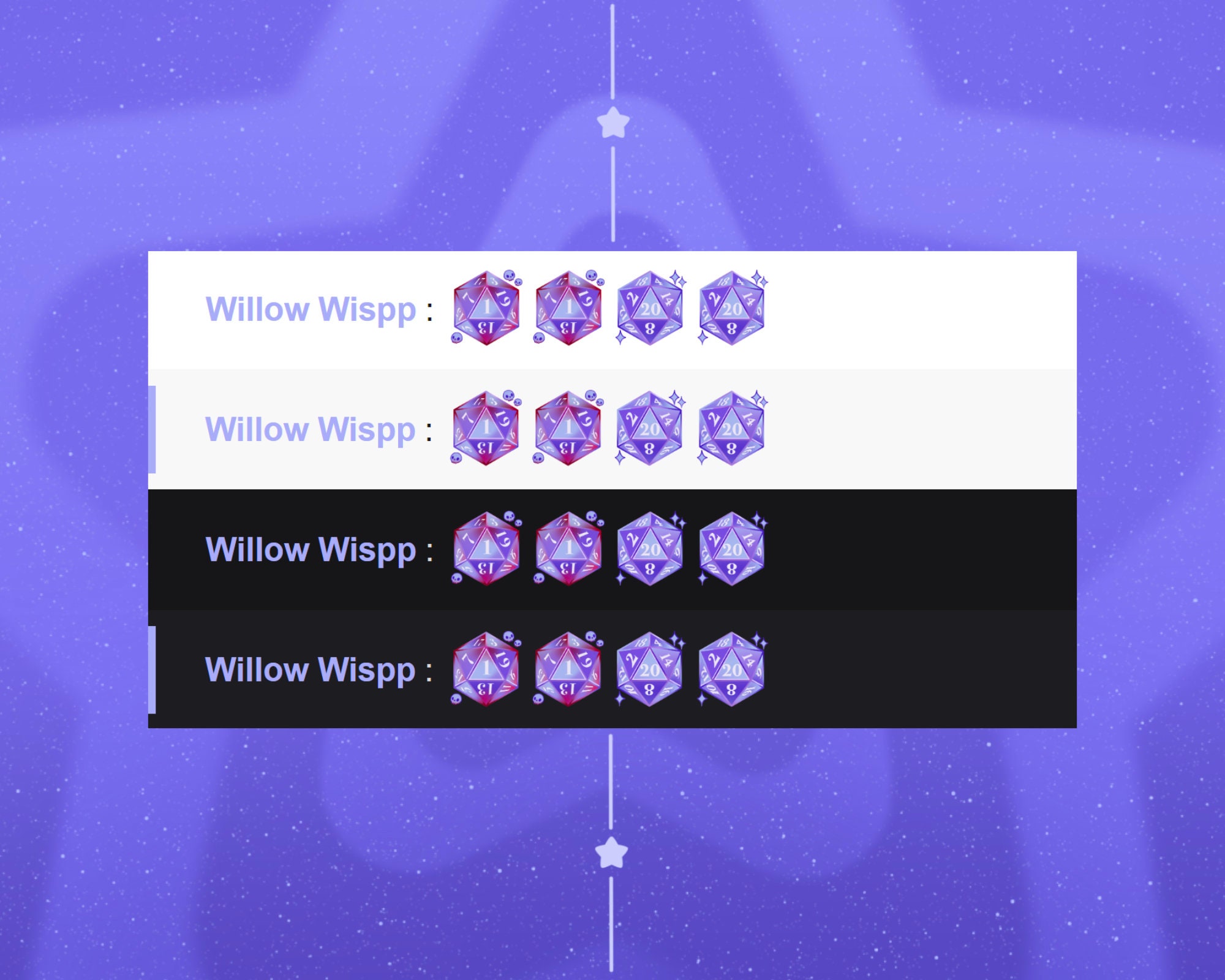 Purple D20 Sub Badge, Discord Roles Bits, Twitch Emote, Channel Point ...