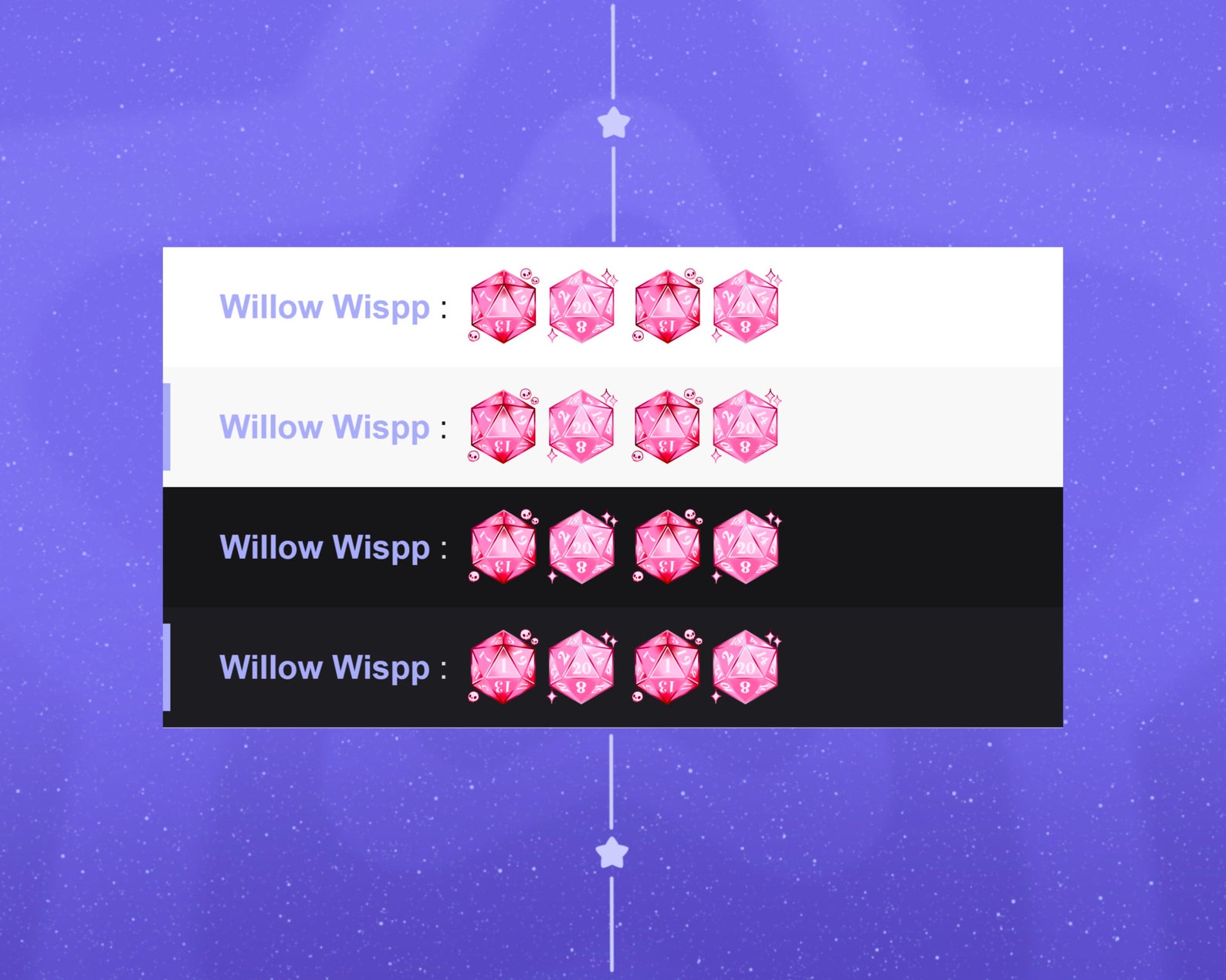 Pink D20 Sub Badge, Discord Roles Bits, Twitch Emote, Channel Point ...