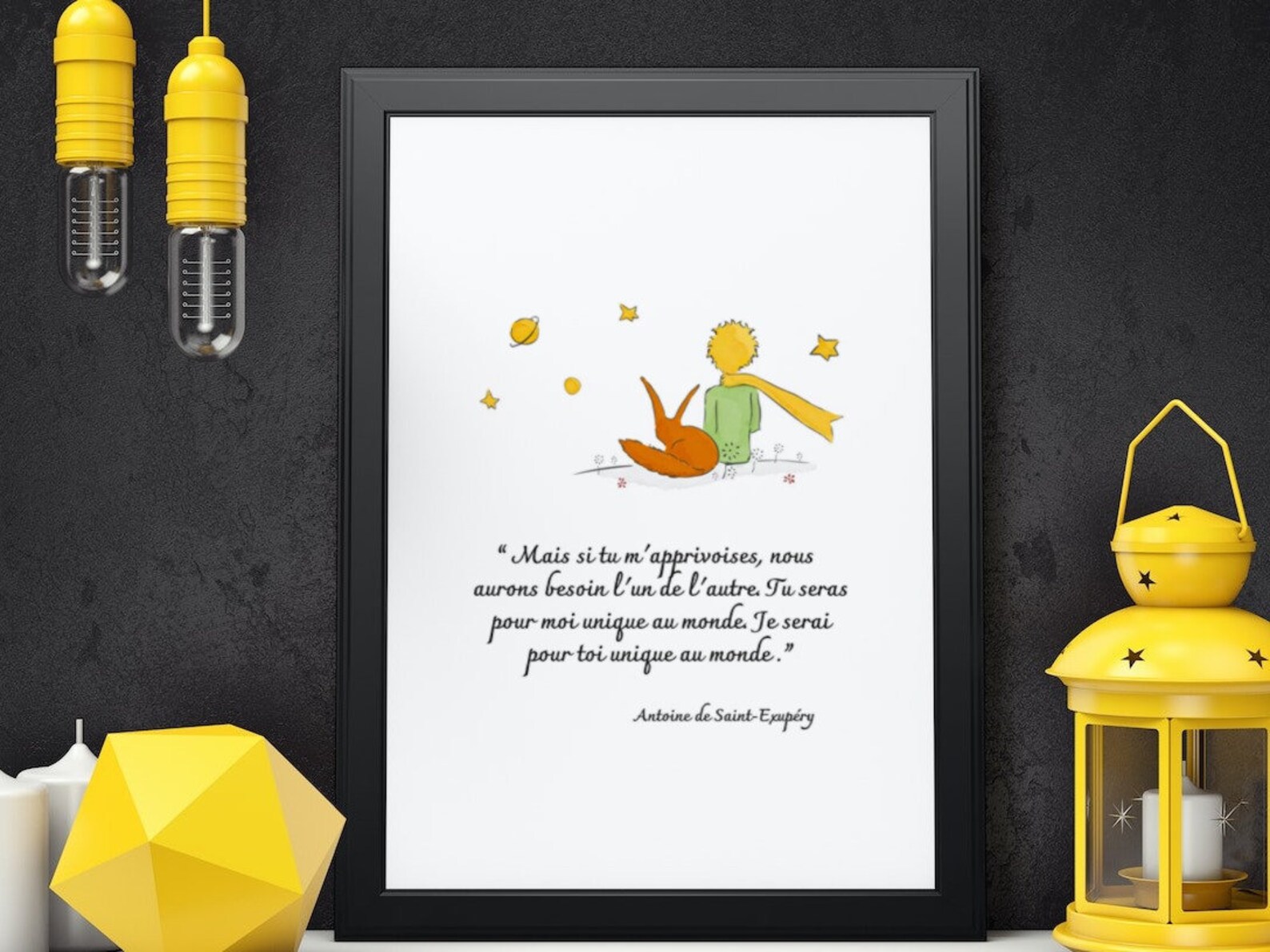 Affiche Le Petit Prince d'Antoine de Saint Exupéry- décoration de ...