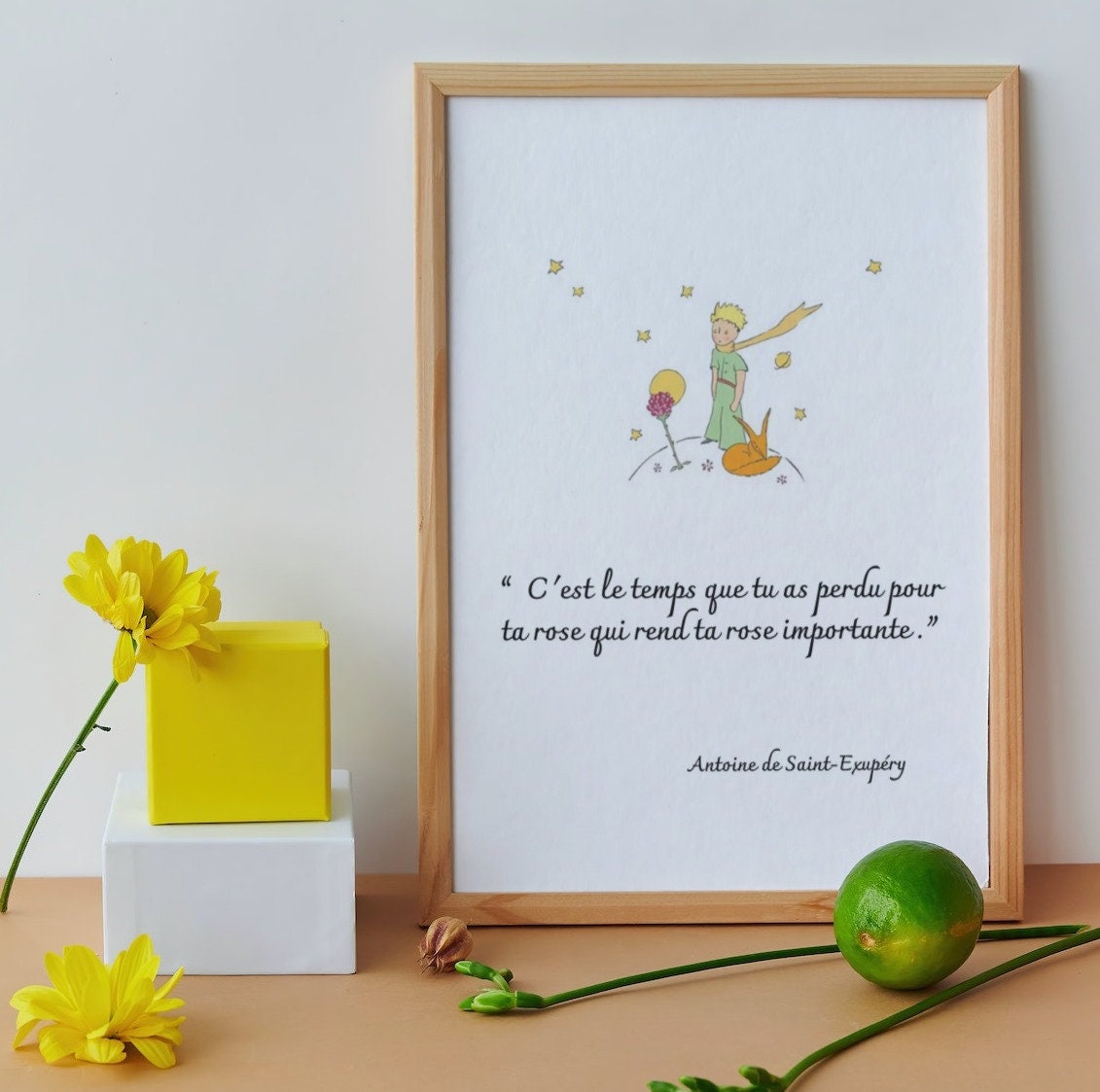 Printed Poster the Little Prince by Antoine De Saint Exupéry Gift for ...
