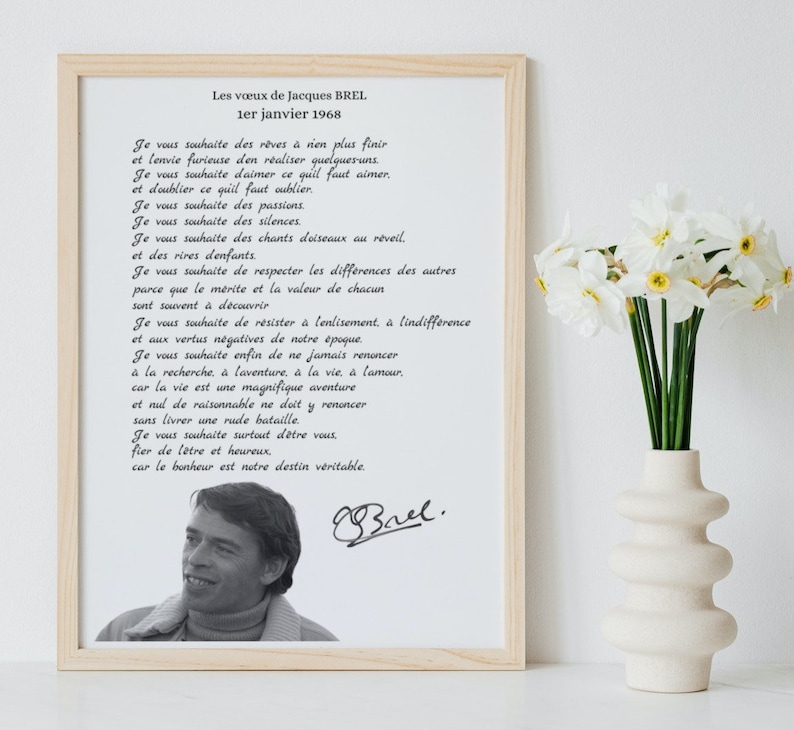 Poster Jacques BREL - Etsy