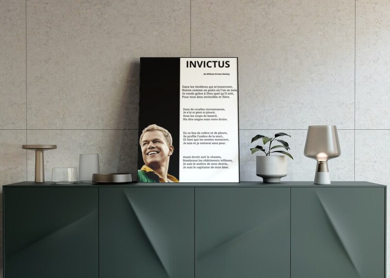 Invictus Poem Poster in French Digital Art Print - Etsy
