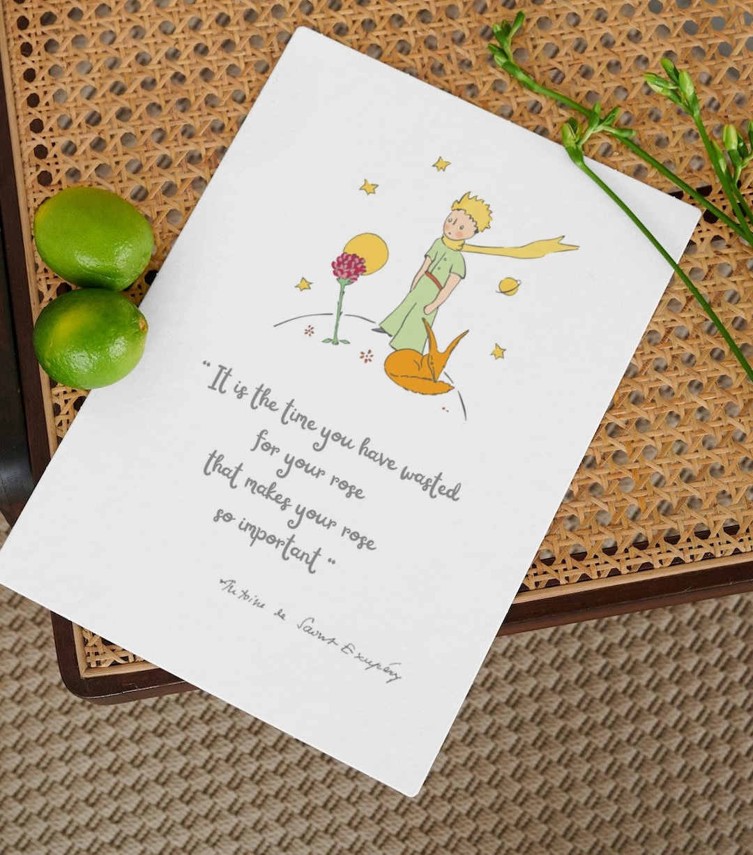 The Little Prince Poster in English - Digital Printable Wall Art - - Etsy