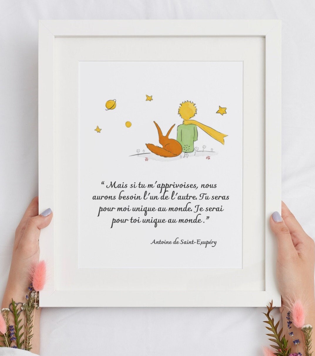 Affiche Le Petit Prince citation extraite du livre d'Antoine de Saint ...