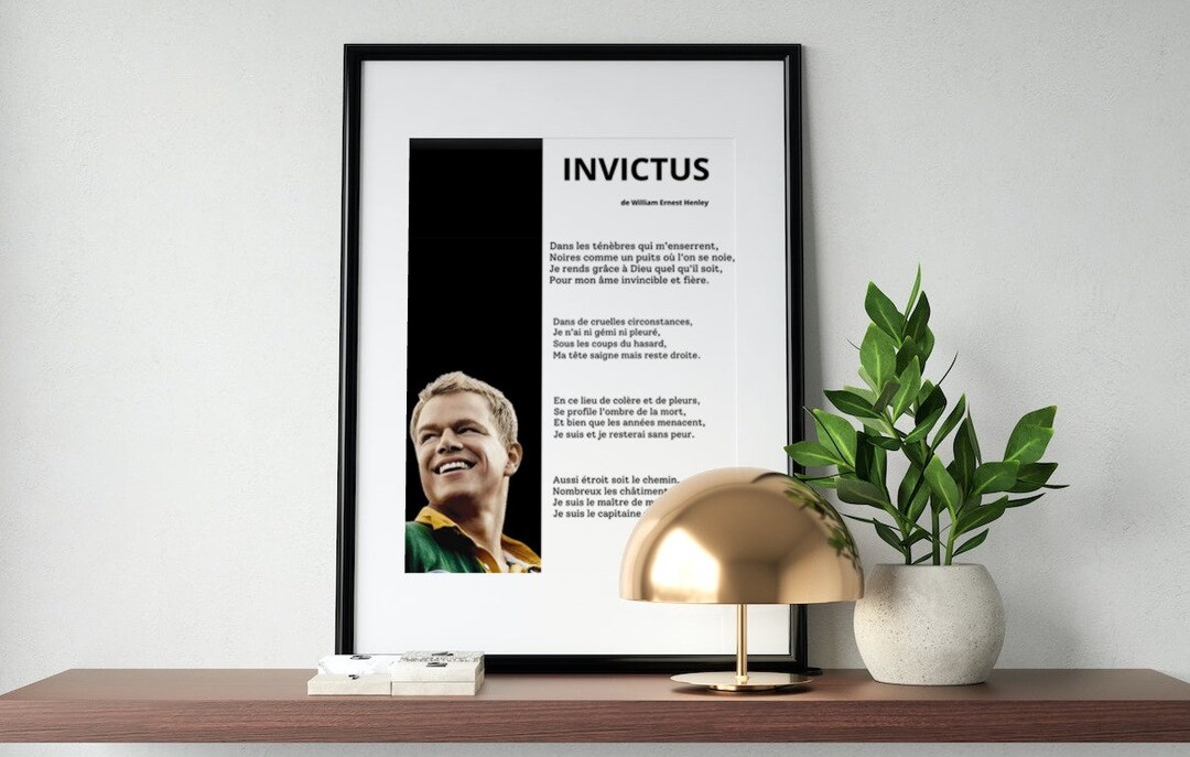 Invictus Poem Poster in French Digital Art Print - Etsy