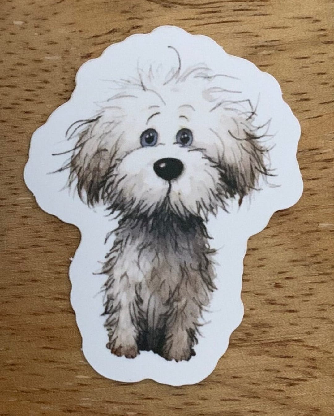 White Dog Sticker for Water Bottle, Phone, Computer, Notebook - Etsy