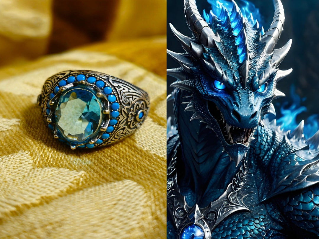 Cobalt Dragon Ring Powers of Dragon Magick Dragon Spell Etsy Spell ...