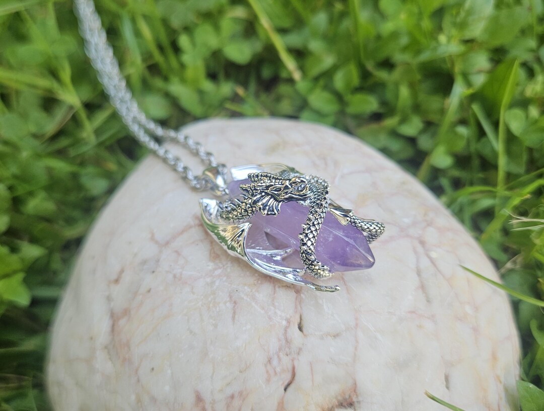 Powerful Psychic Amulet Amethyst Leviathan Dragon Spirit Magical ...